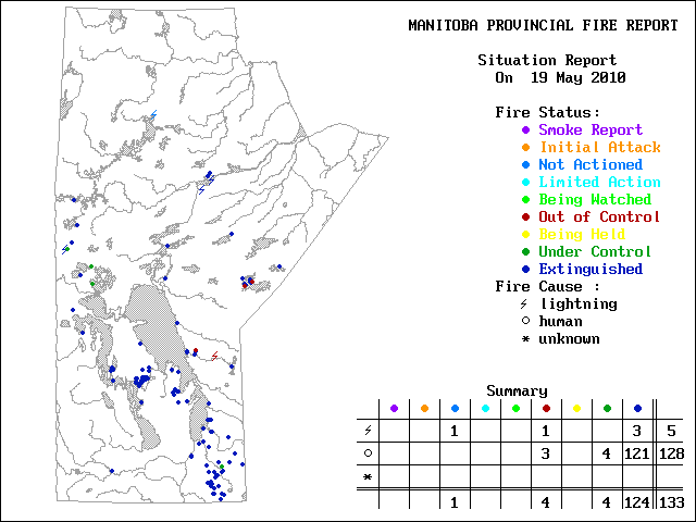 Fire Status Display - Manitoba Conservation Fire Program