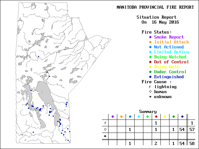 Fire Status Display - Manitoba Wildfire Program